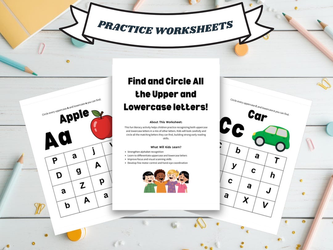 Find and Color Alphabet Worksheets, Early Learning, Preschool Learning ...