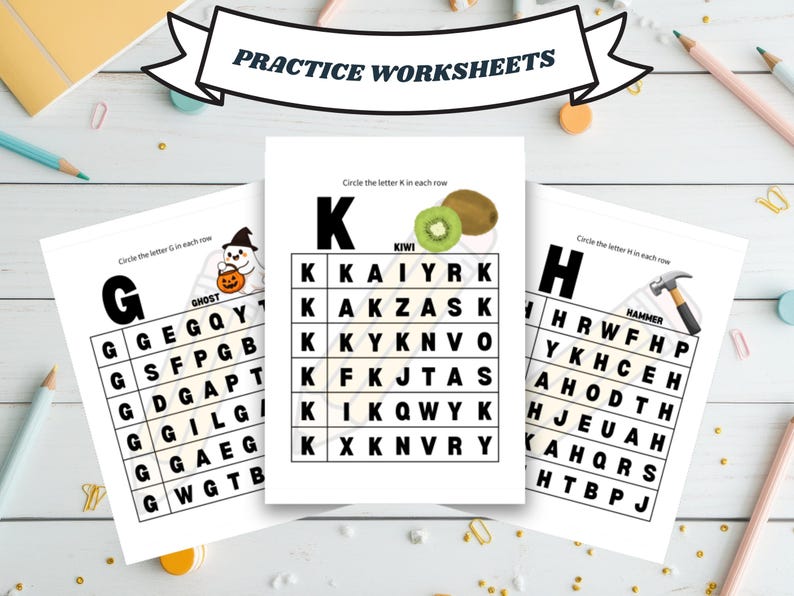 Find and Circle the Uppercase Letter Worksheets, Alphabet Recognition ...