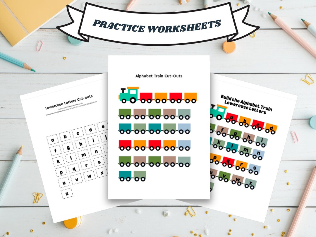 Alphabet Train Activity | Uppercase & Lowercase A–Z Cut and Paste ...