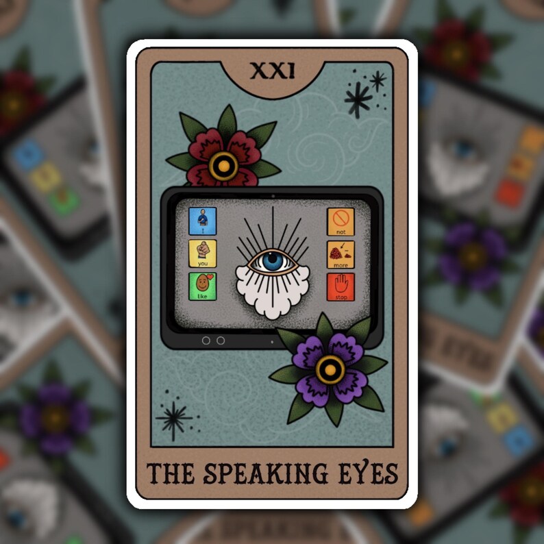 The Speaking Eyes Tarot Card Sticker - Etsy