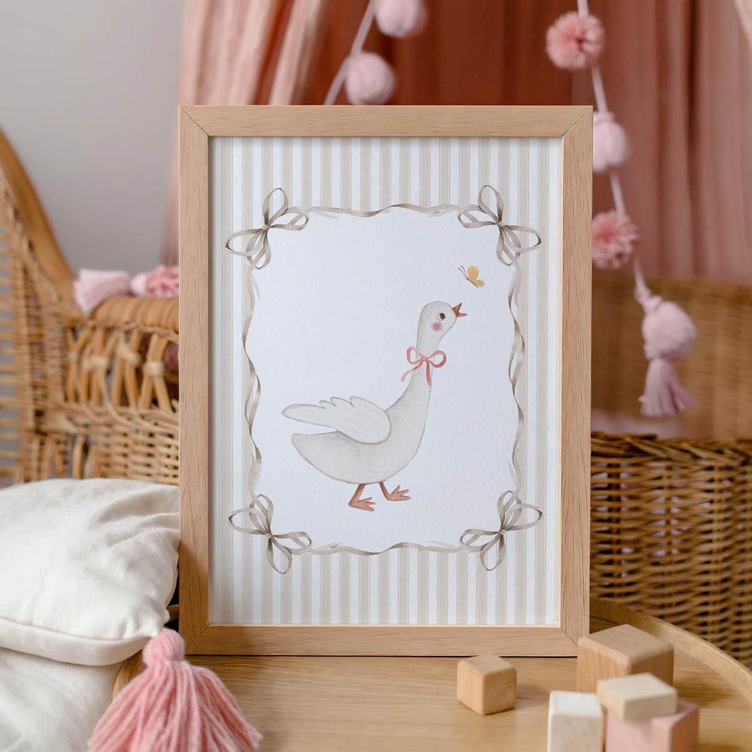 Cottage Goose Printable for Farm Baby Boy Room: Vintage Kids Print ...