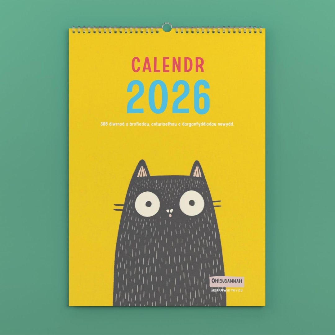 Welsh Language Calendar 2026 - Spiral Bound, Family Friendly - Etsy UK