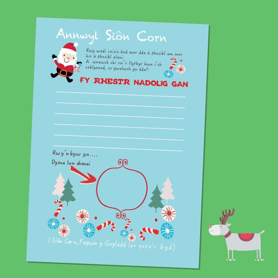 Llythyr I Sion Corn Welsh Letter to Father Christmas. Letter | Etsy UK