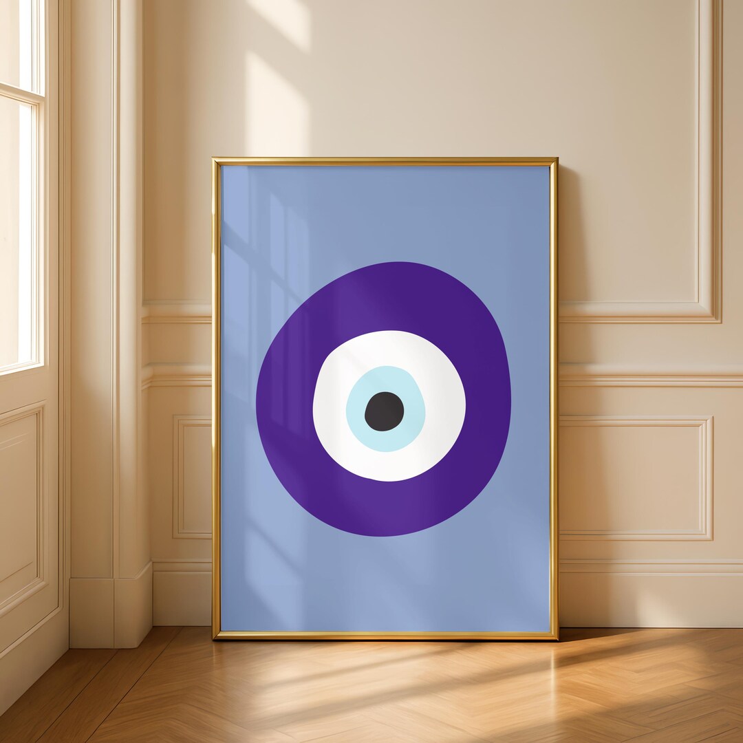 Evil Eye Wall Art Printable Digital Download | Blue Nazar Protection ...