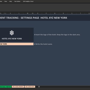 Hotel Incident Tracker Excel Template | Guest Service Request Log - Etsy