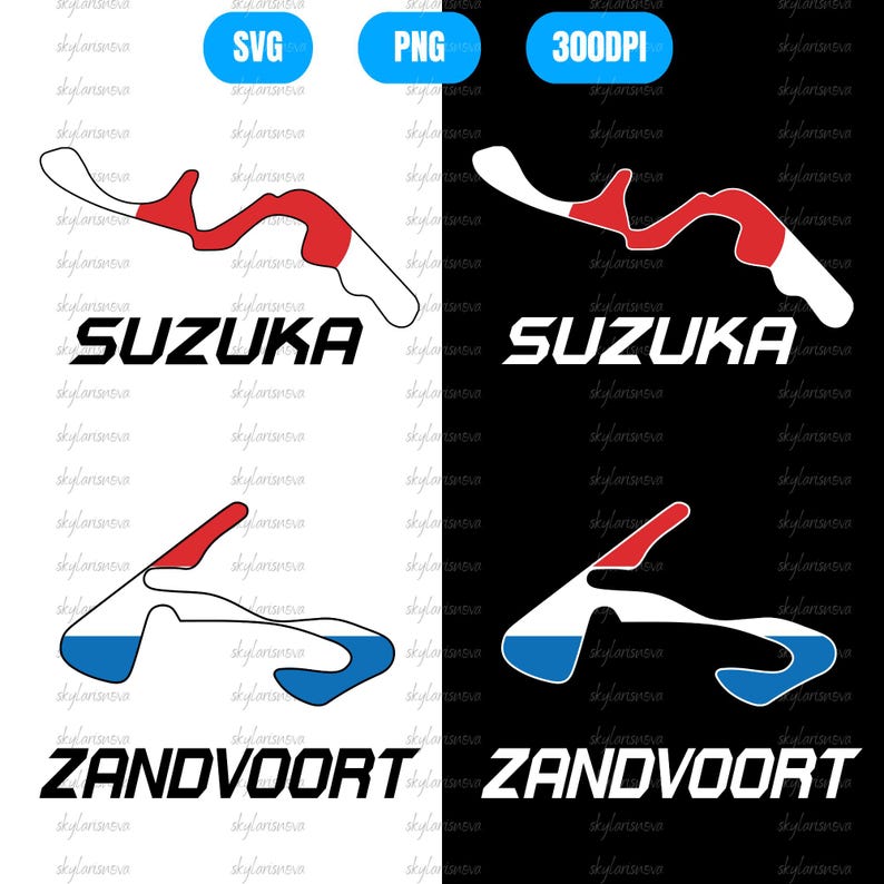 F1 Track SVG PNG Bundle, 2026 Formula 1 Circuits With Flags, Digital ...