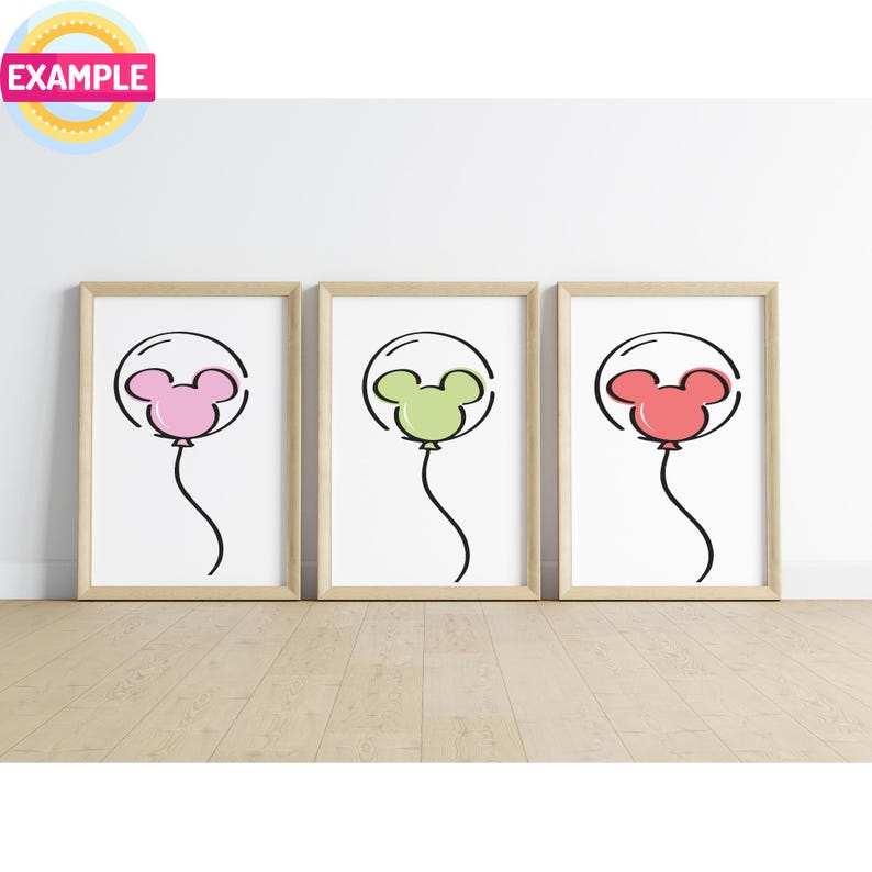 Mickey Mouse Balloon Clipart Set Bundle , Kids Party Decor (PNG SVG) - Etsy