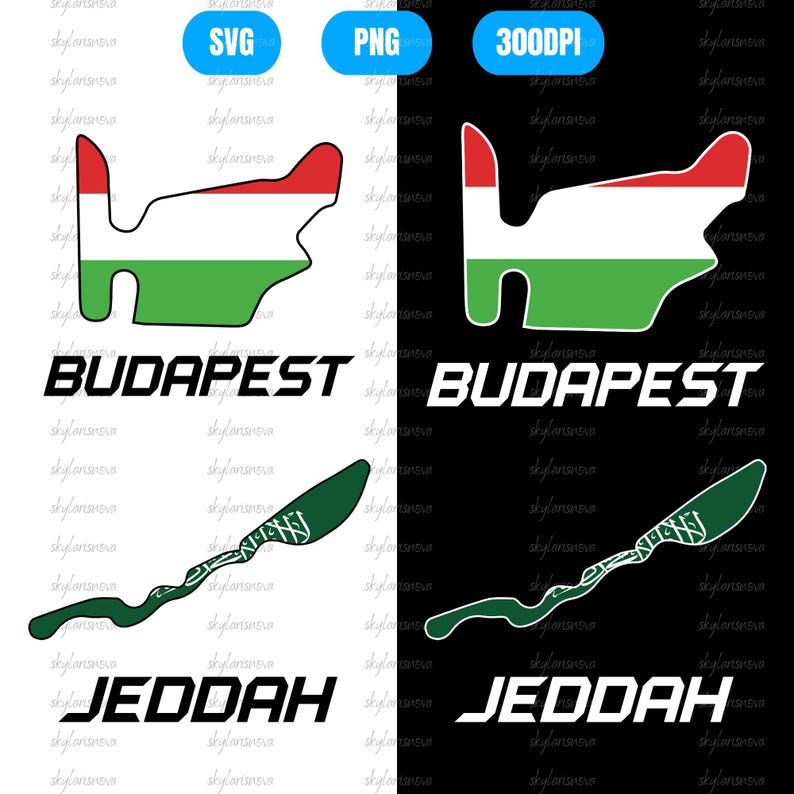 F1 Track SVG PNG Bundle, 2026 Formula 1 Circuits With Flags, Digital Download - Etsy UK