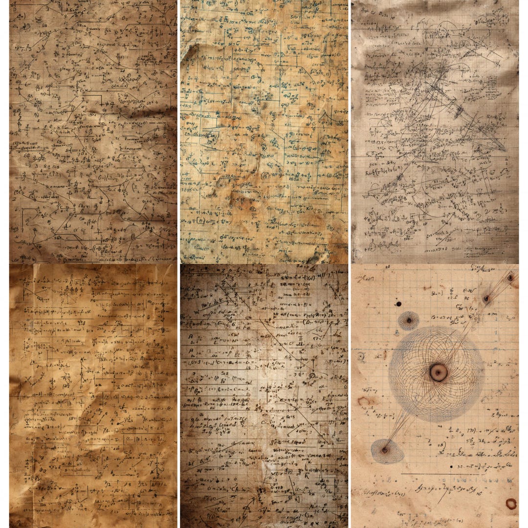 48 Physics Math Formula Pages, Vintage Science Junk Journal Pages, Old ...