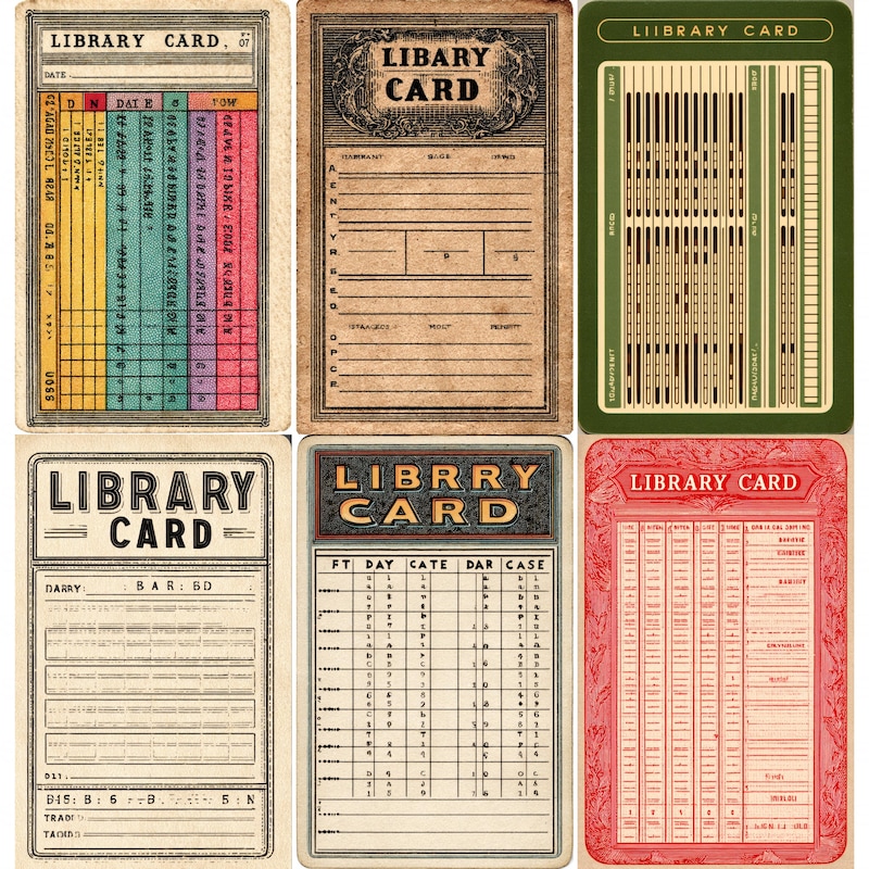 Library Card Catalog - Etsy