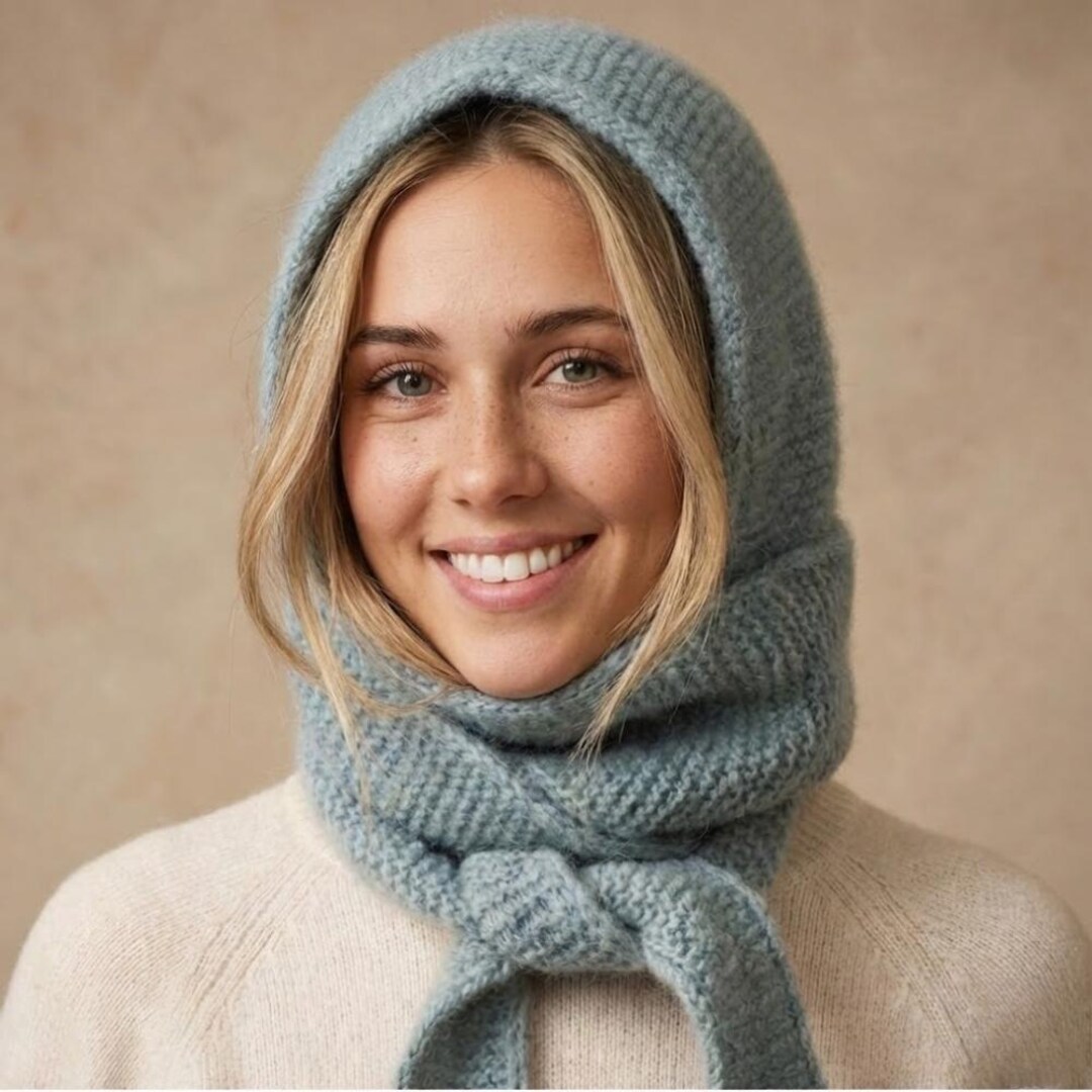 Sophie Hood Knitting Instructions DIY Hooded Scarf PDF Easy Garter ...