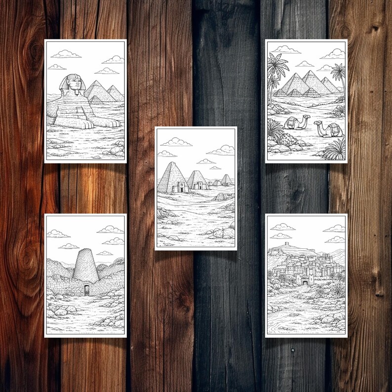 Africa Landmarks Coloring Book Printable | 20 Pages Instant Download ...