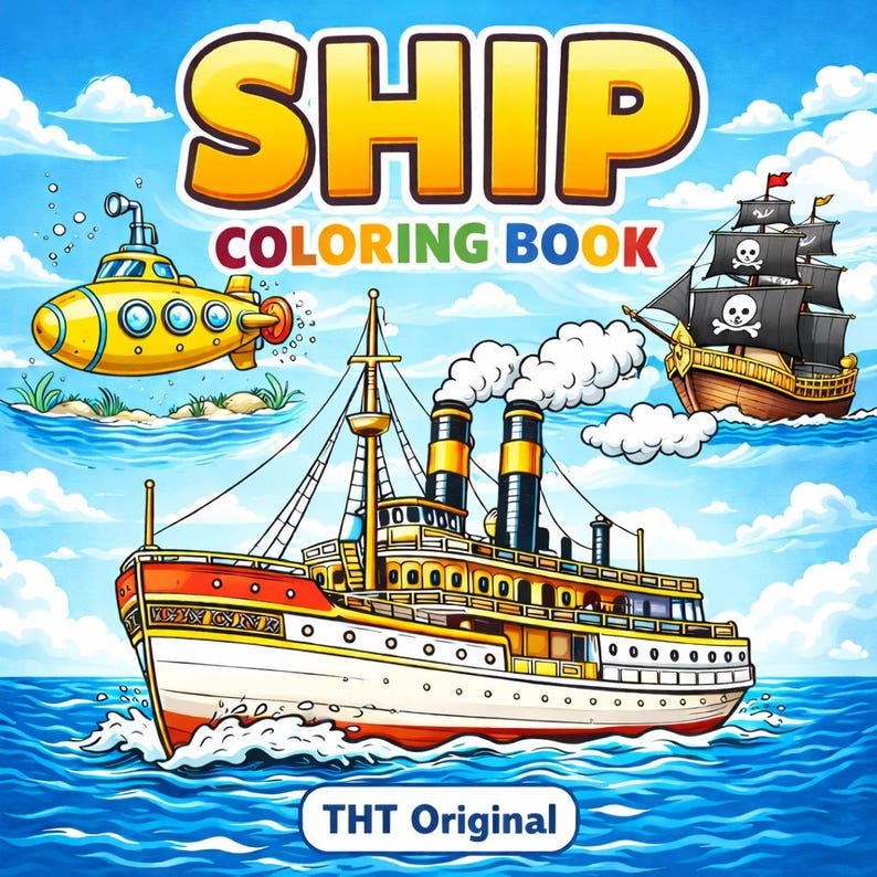 Ships Coloring Book | 10 Coloring Pages (digital Download) - Etsy