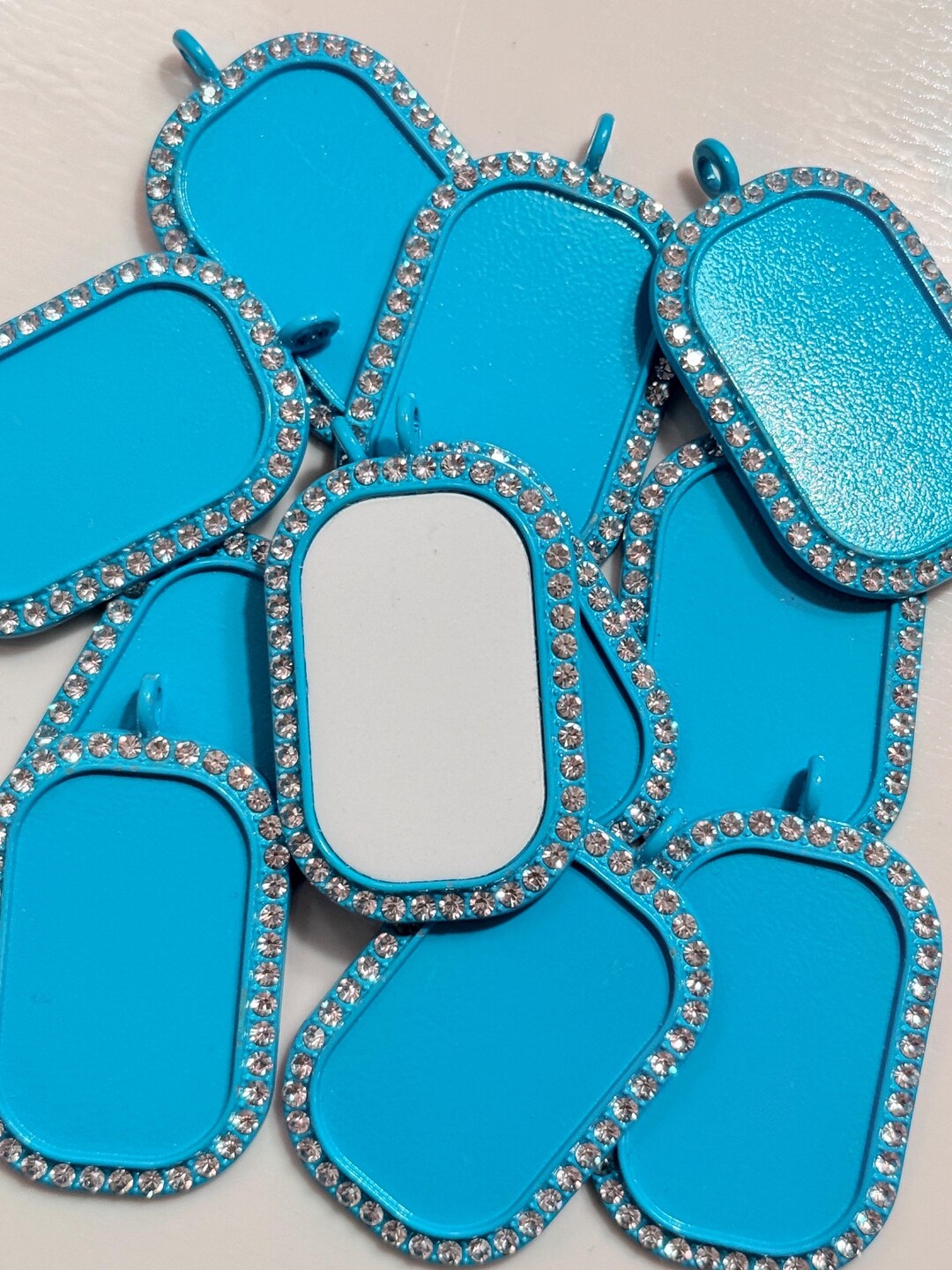 Red Rectangle Dog Tag Sublimation Pendant - Etsy