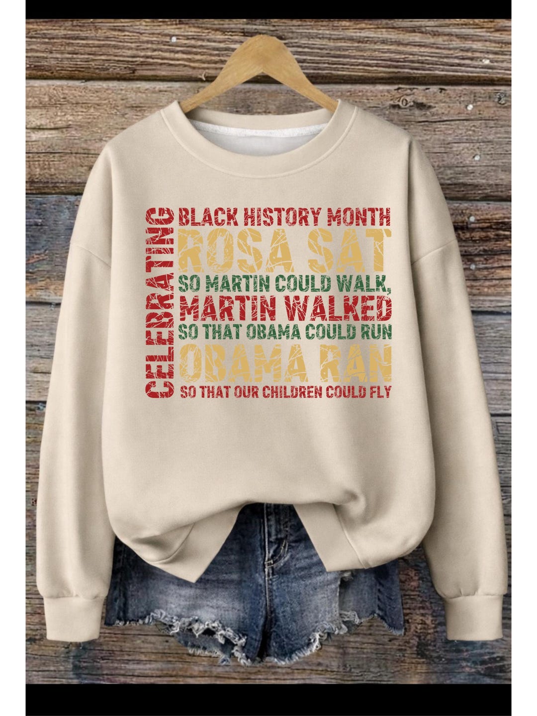 Black History Month Sweatshirt, Rosa Sat Martin Walked Obama Ran Quote ...