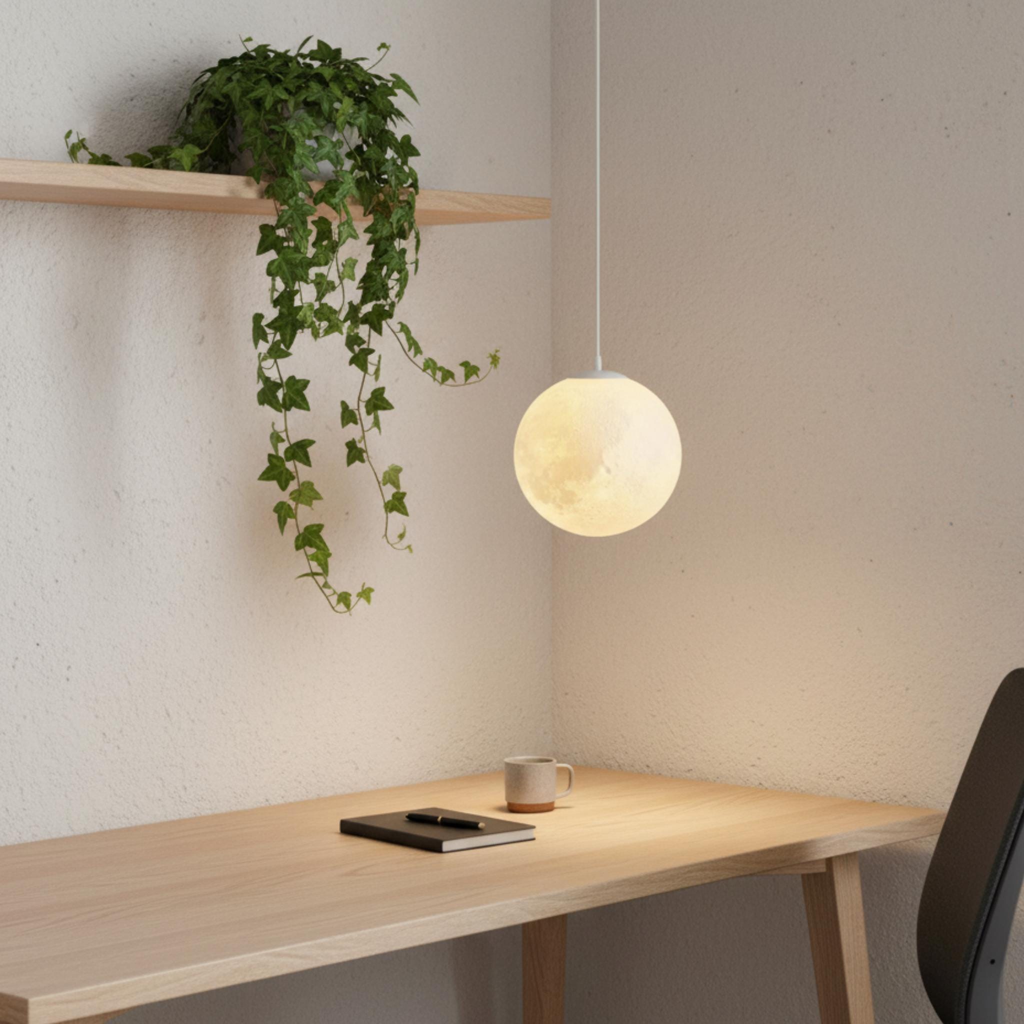 3D Printed Moon Chandelier – Modern Round Ball Light, E27 Base - Etsy