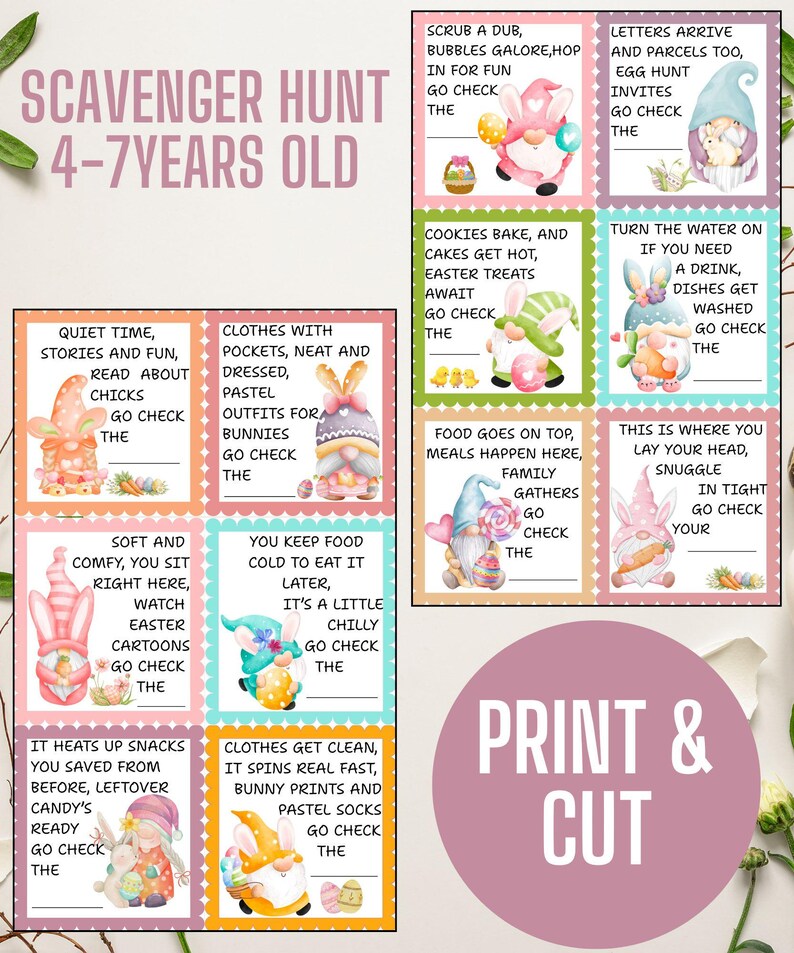 Riddle Easter Egg Hunt, Easter Scavenger Hunt Game for Teens and Kids ...
