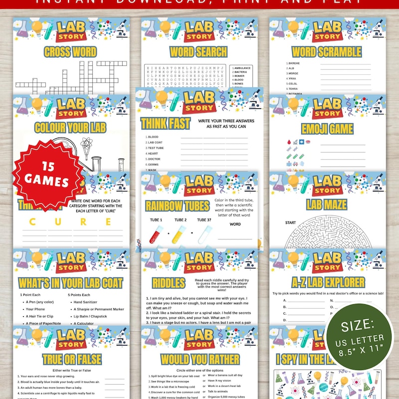 Lab Story Svg Bundle - Etsy