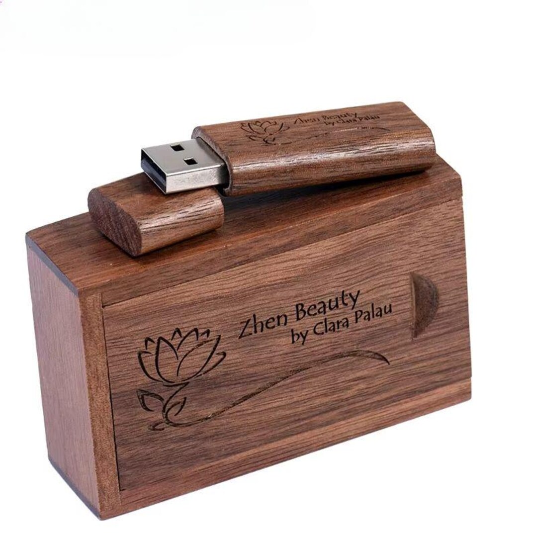 Wooden USB Box - Personalized Engraved USB Box - Wedding Video or Photo ...