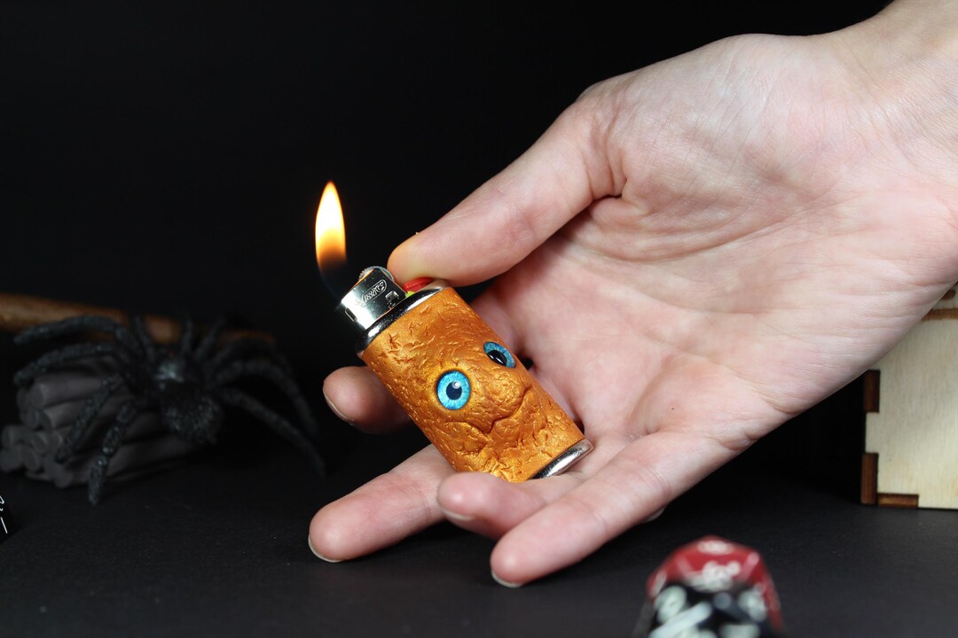 Cute Alien Lighter Case for BIC Mini, Handmade Polymer Clay Monster ...