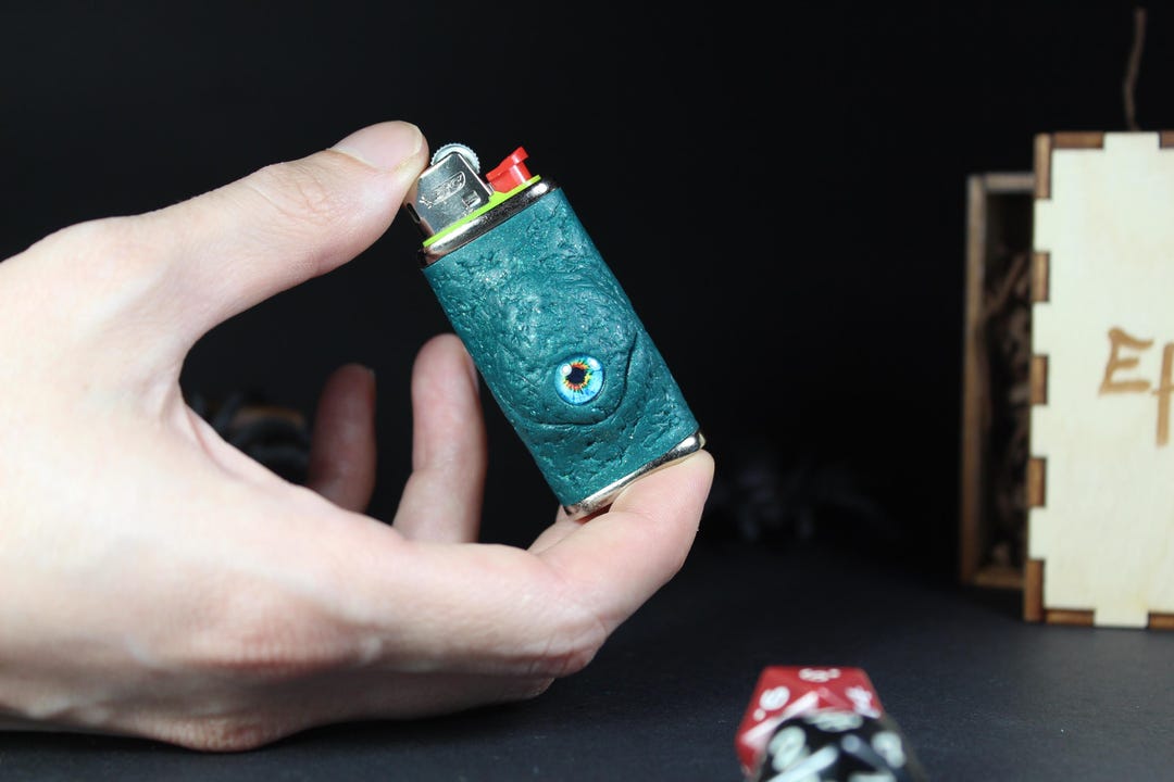 Cute Alien Lighter Case for BIC Mini, Handmade Polymer Clay Monster ...