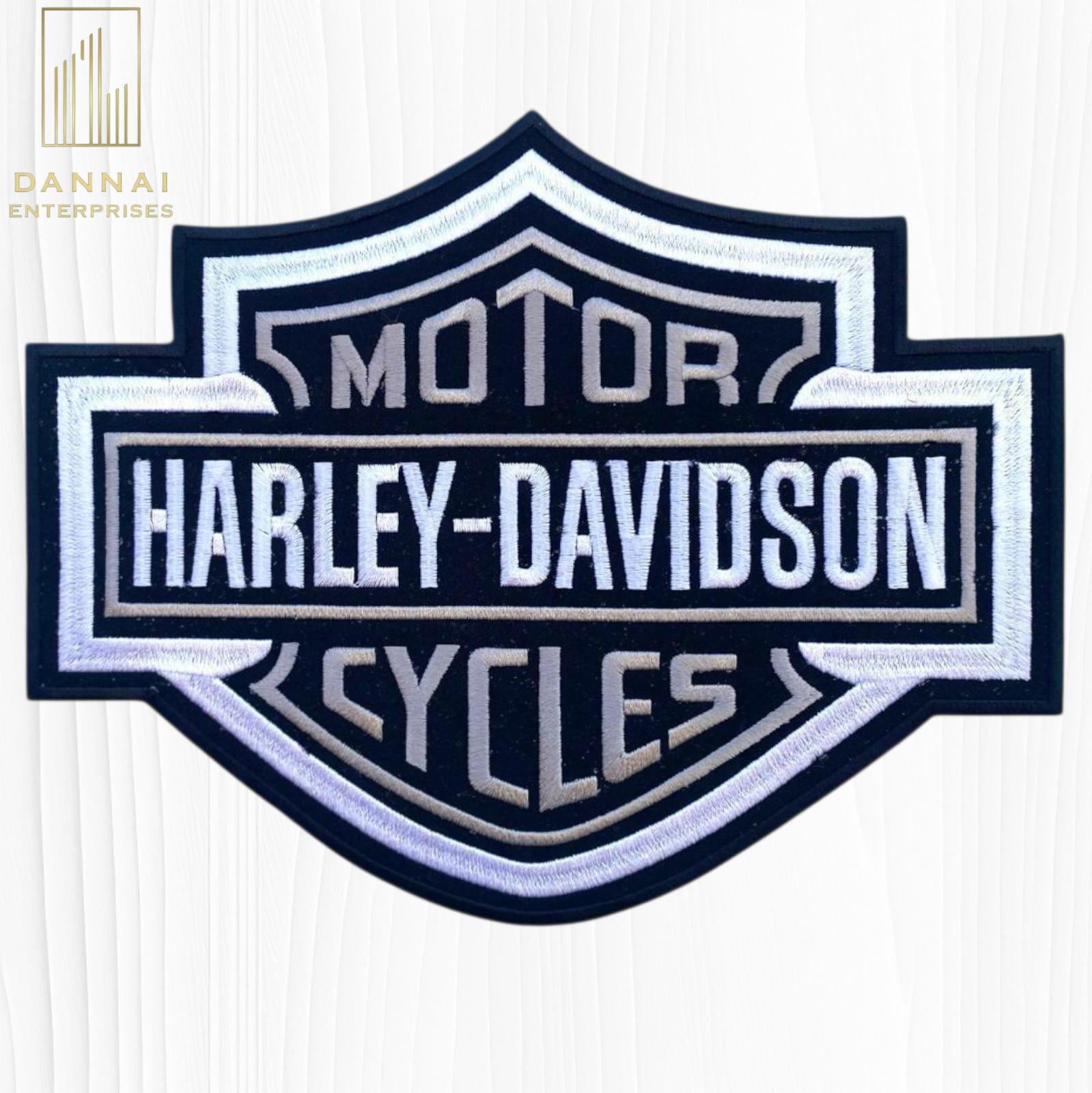 Harley Davidson Motorcycle Shield With Top & Bottom Rocker | Biker ...