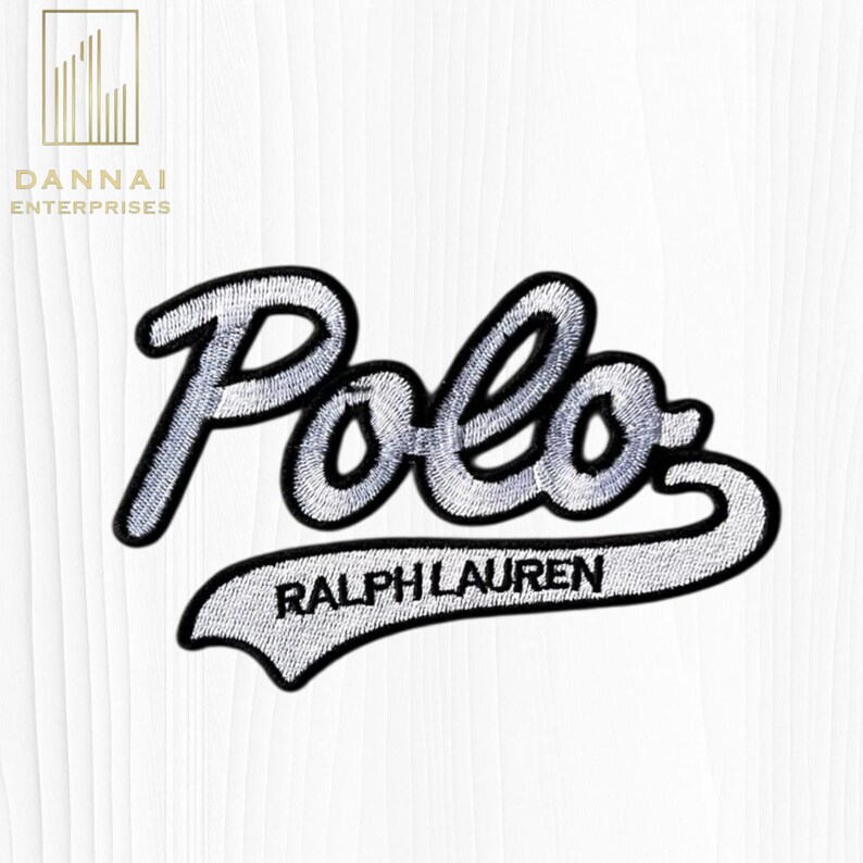 Polo Ralph Lauren Style White “POLO” Word Patch | Embroidered Iron-on ...