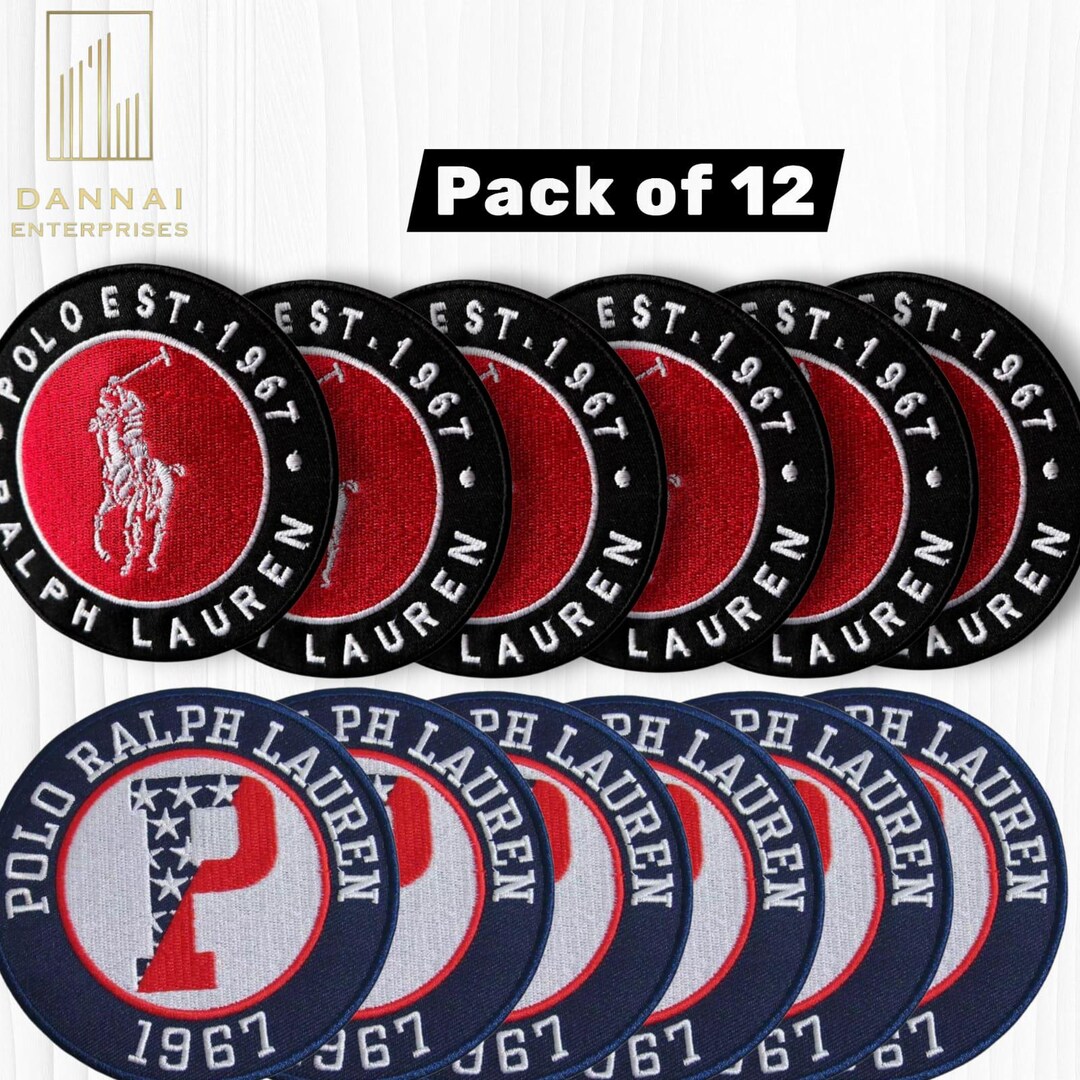 Embroidered Polo Style Patches (12 Pack) | Iron-on/sew-on - Etsy