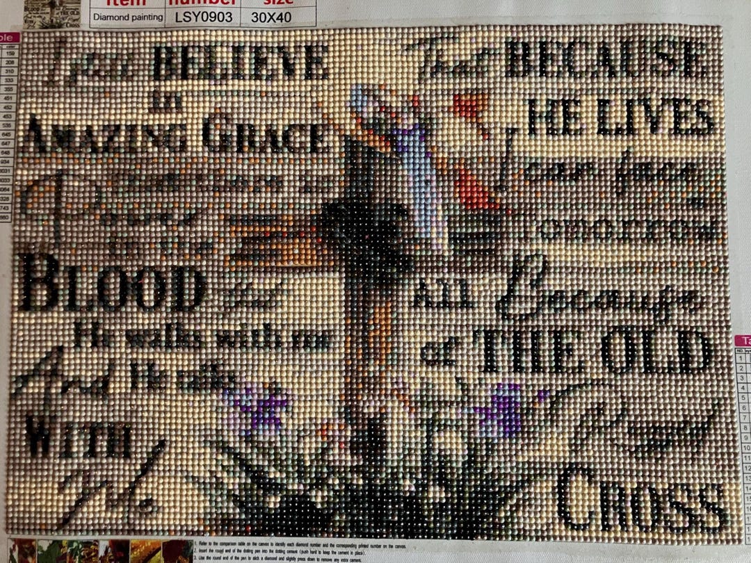 Hymn Lyric Diamond Art 30x40 Centimeters - Etsy