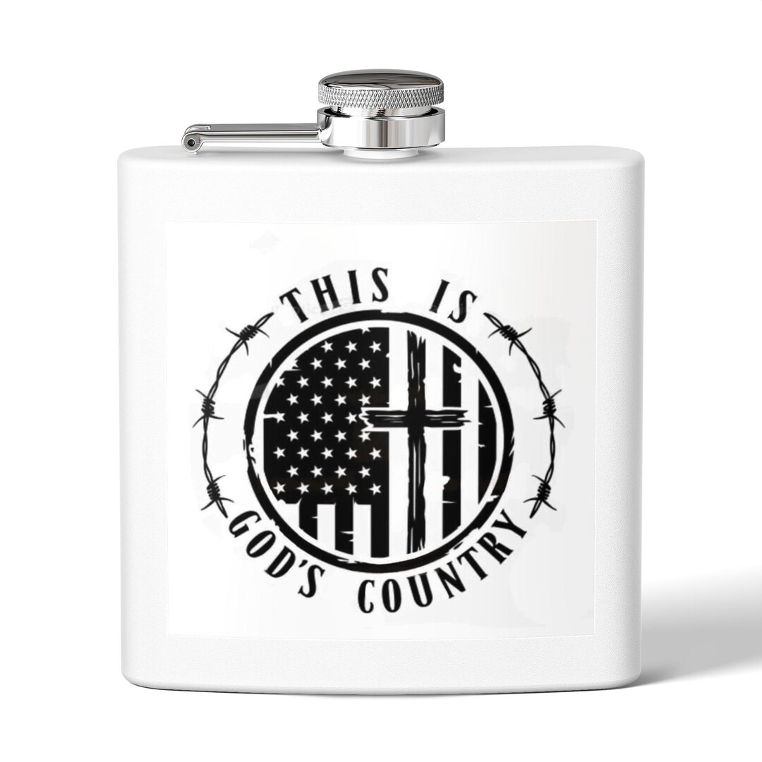 This is God's Country Flask | Stainless Steel 6oz - Etsy