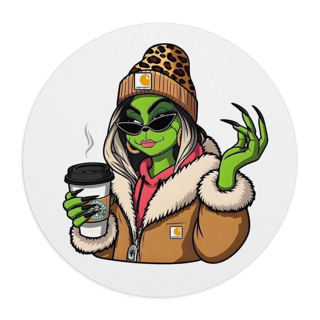 Green Grinchy Girlie Mouse Pad - Etsy