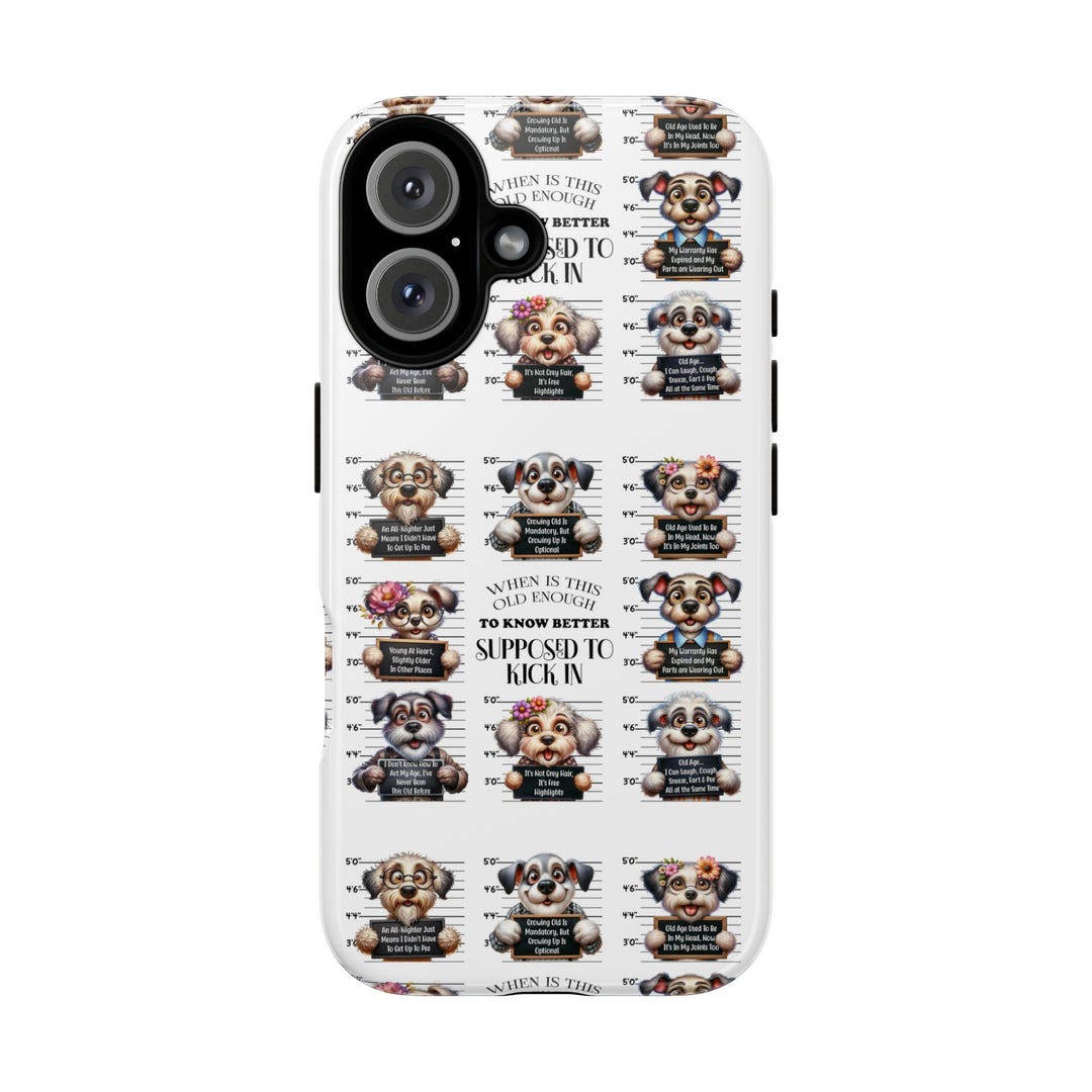 Dog Mugshot Art Protective Phone Case, Gift for Pet Lovers - Etsy