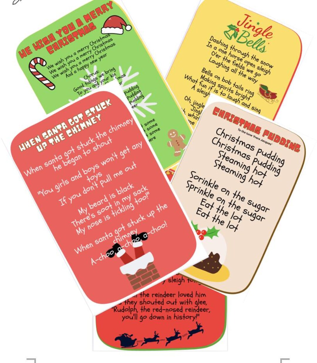 Christmas Song Posters - Printable - Etsy