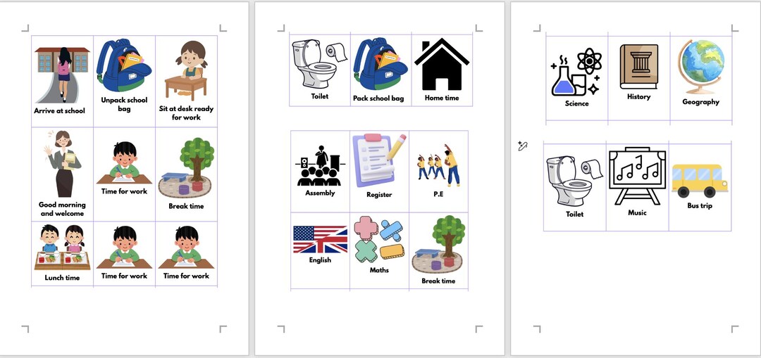 Routine Flashcards / Visual Timetable - Etsy