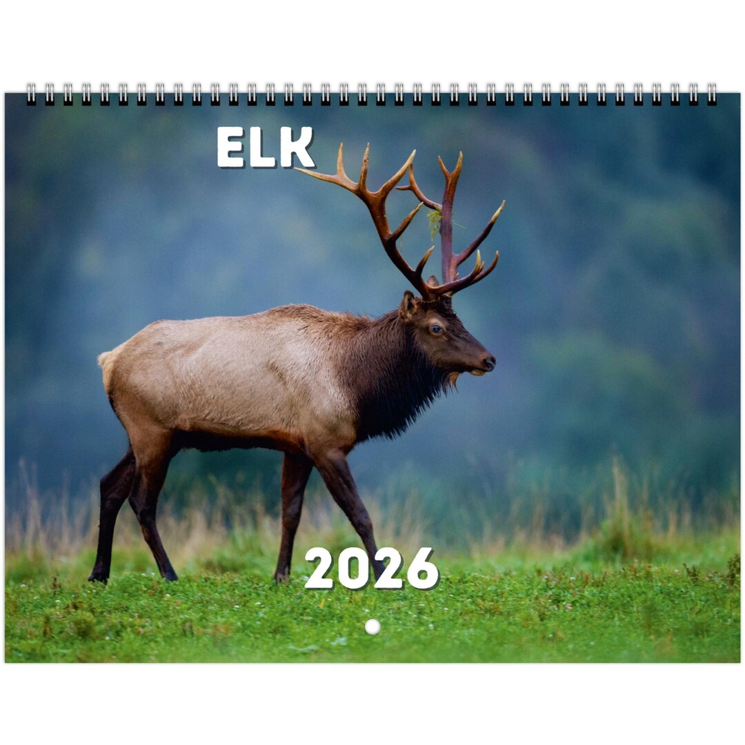 Elk Wall Calendar 2026 - Etsy