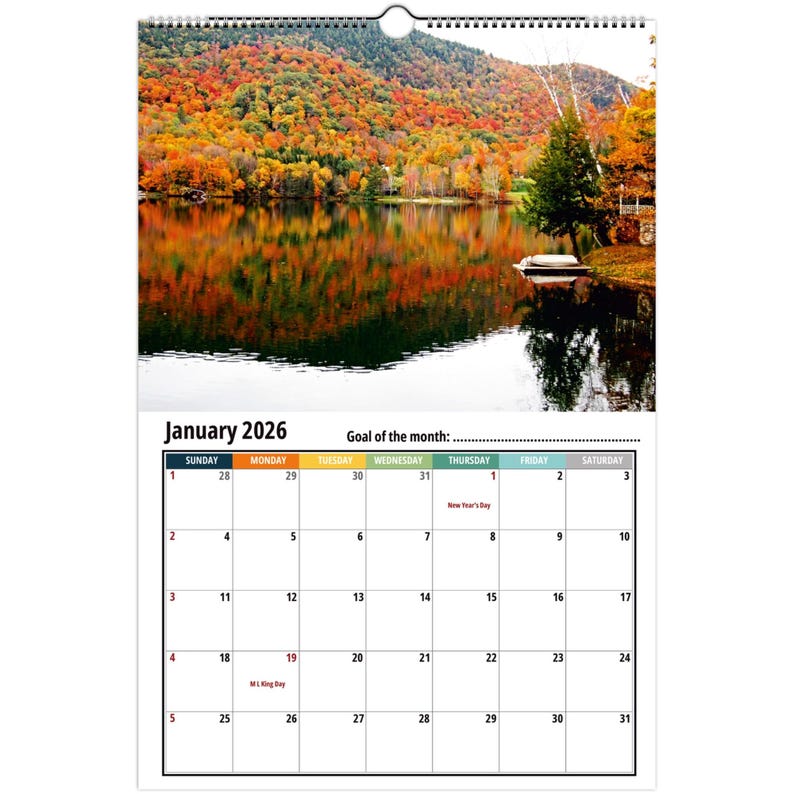 Vermont Wall Calendar 2026 - Etsy