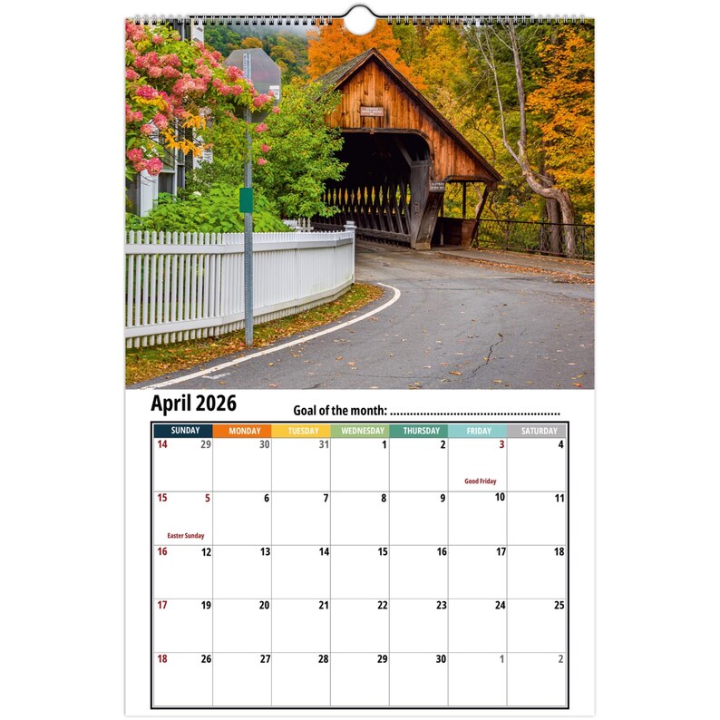 Vermont Wall Calendar 2026 - Etsy