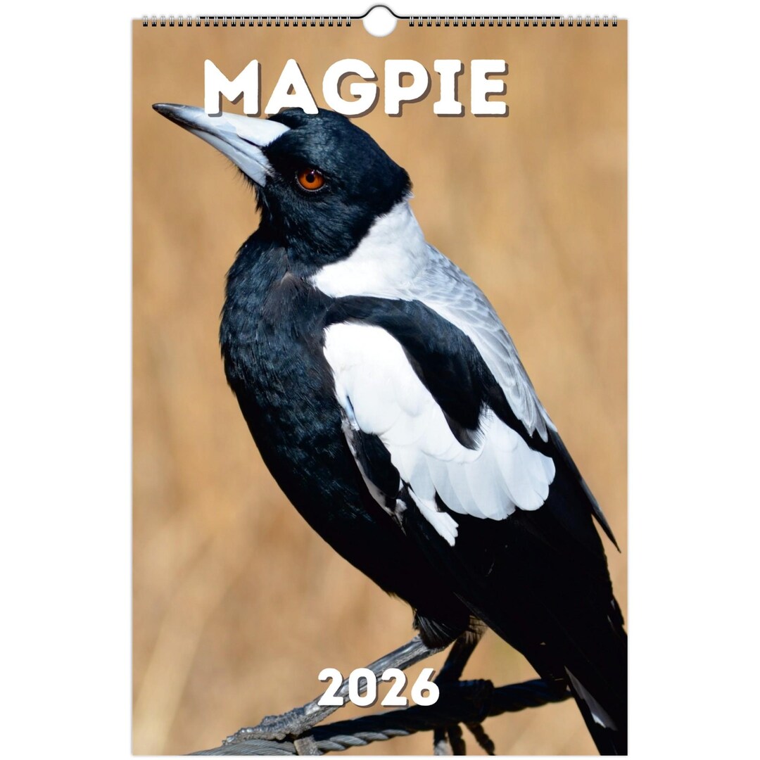Magpie Wall Calendar 2026 - Etsy