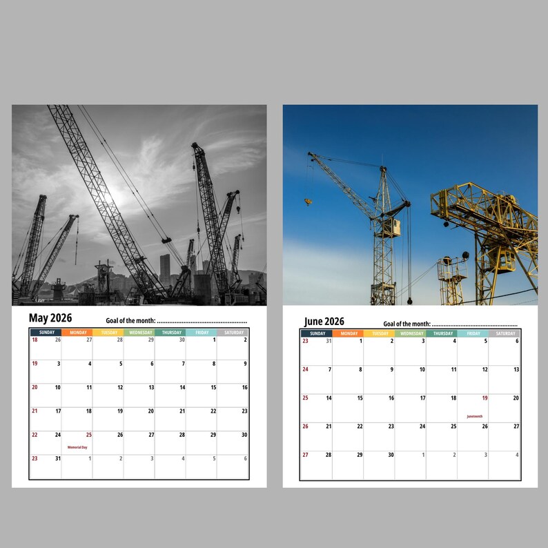 Crane Wall Calendar 2026 - Etsy