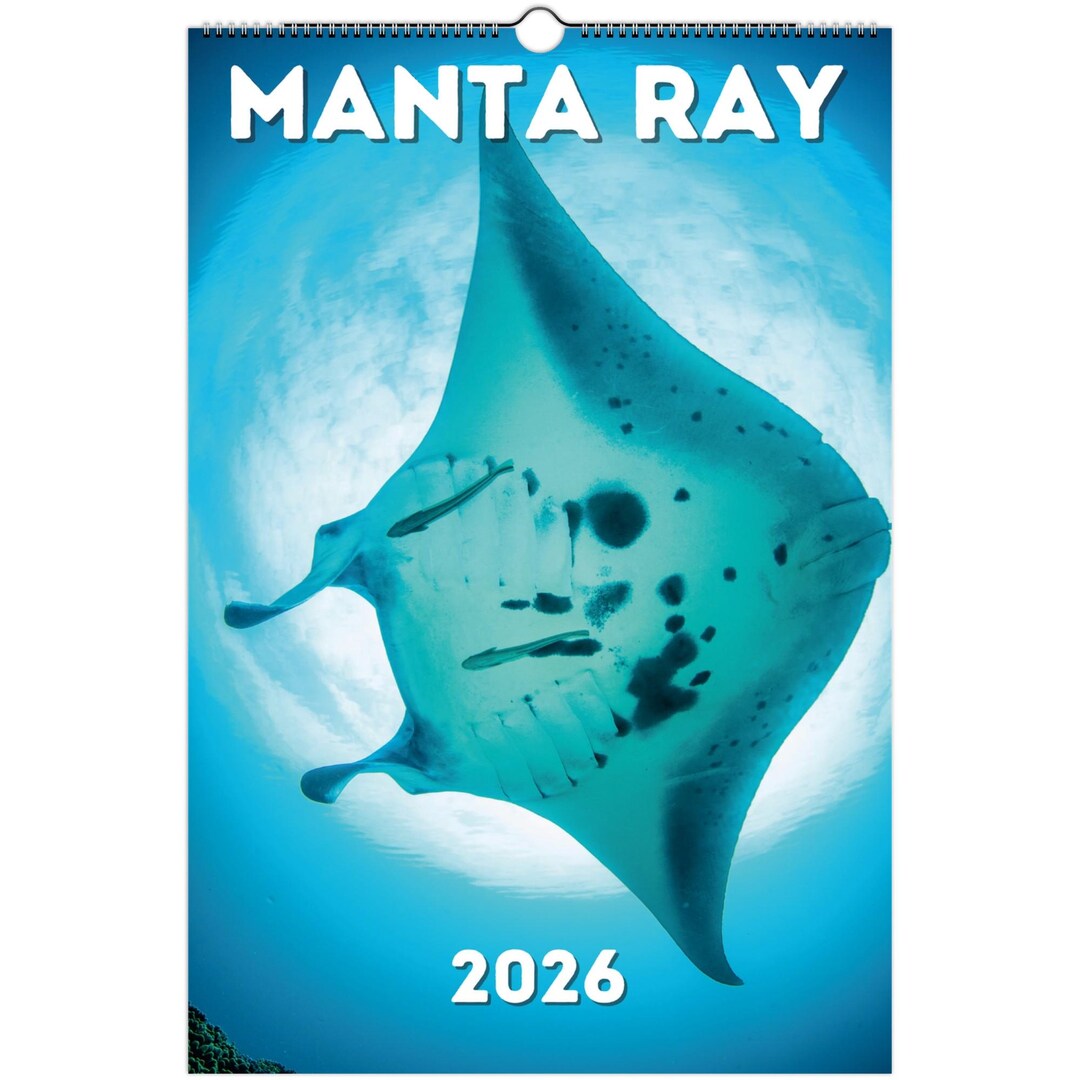 Manta Ray Wall Calendar 2026 - Etsy Australia