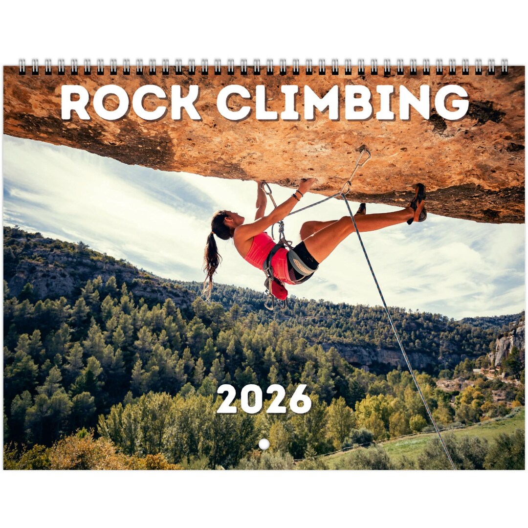 Rock Climbing Wall Calendar 2026 - Etsy