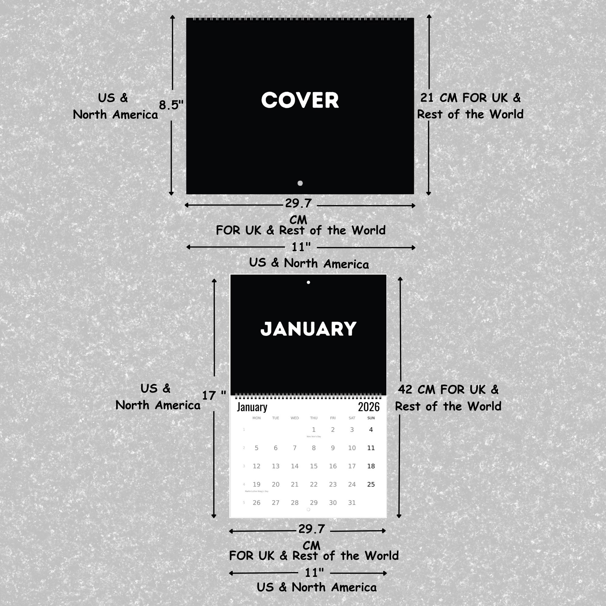 Wisconsin Wall Calendar 2026 - Etsy