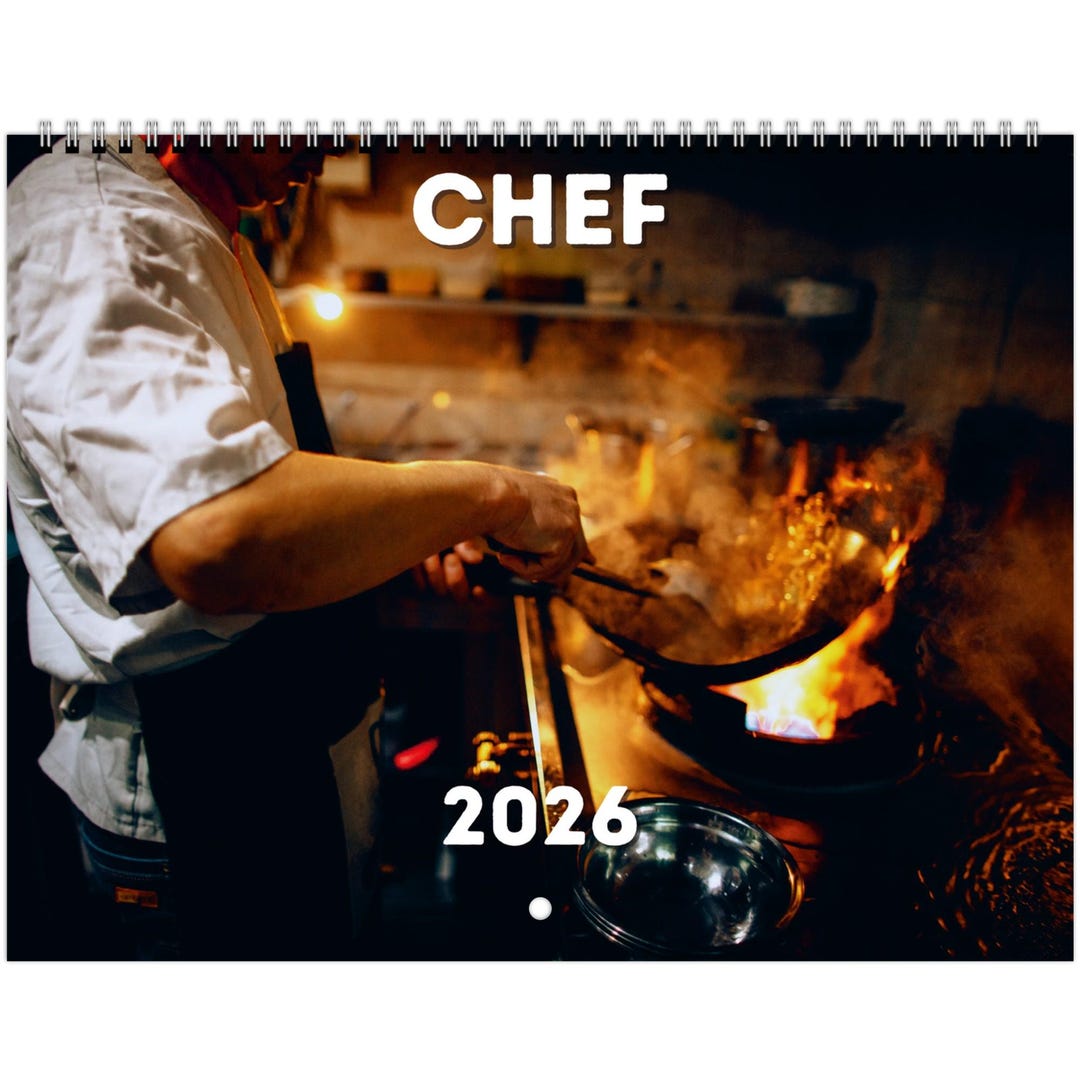 Chef Wall Calendar 2026 - Etsy