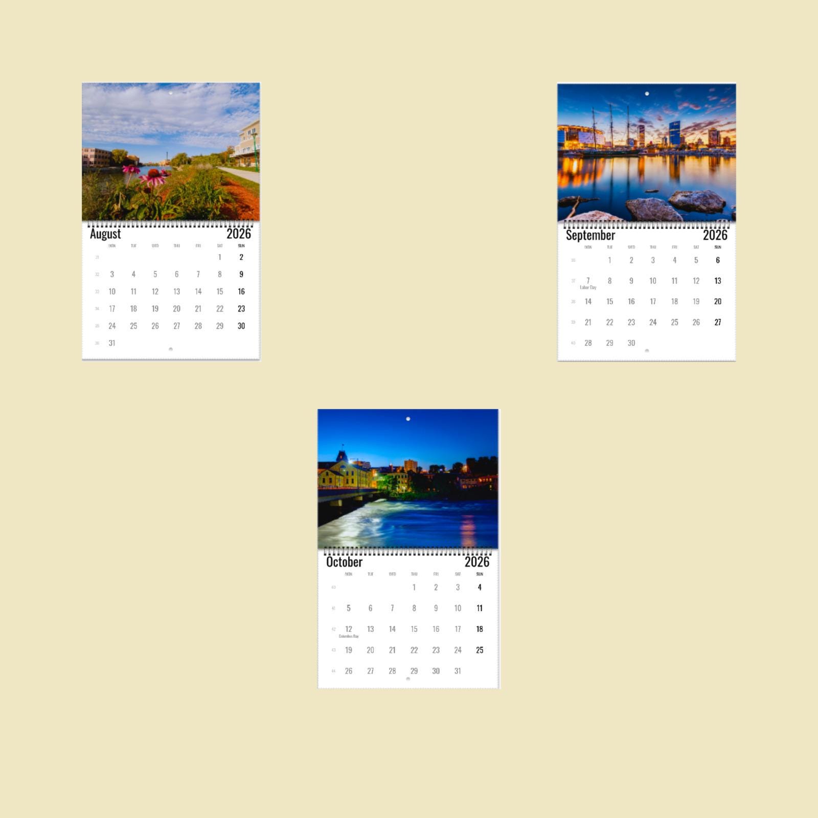 Wisconsin Wall Calendar 2026 - Etsy