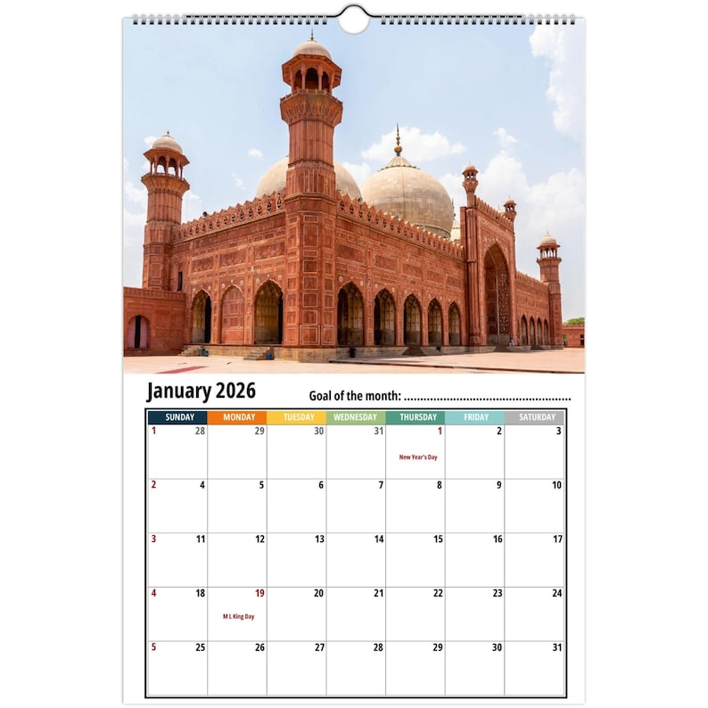 Mosque Wall Calendar 2026 - Etsy
