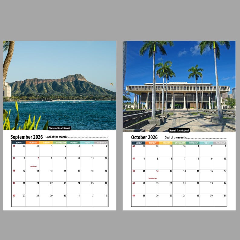 Hawaii Wall Calendar 2026 - Etsy