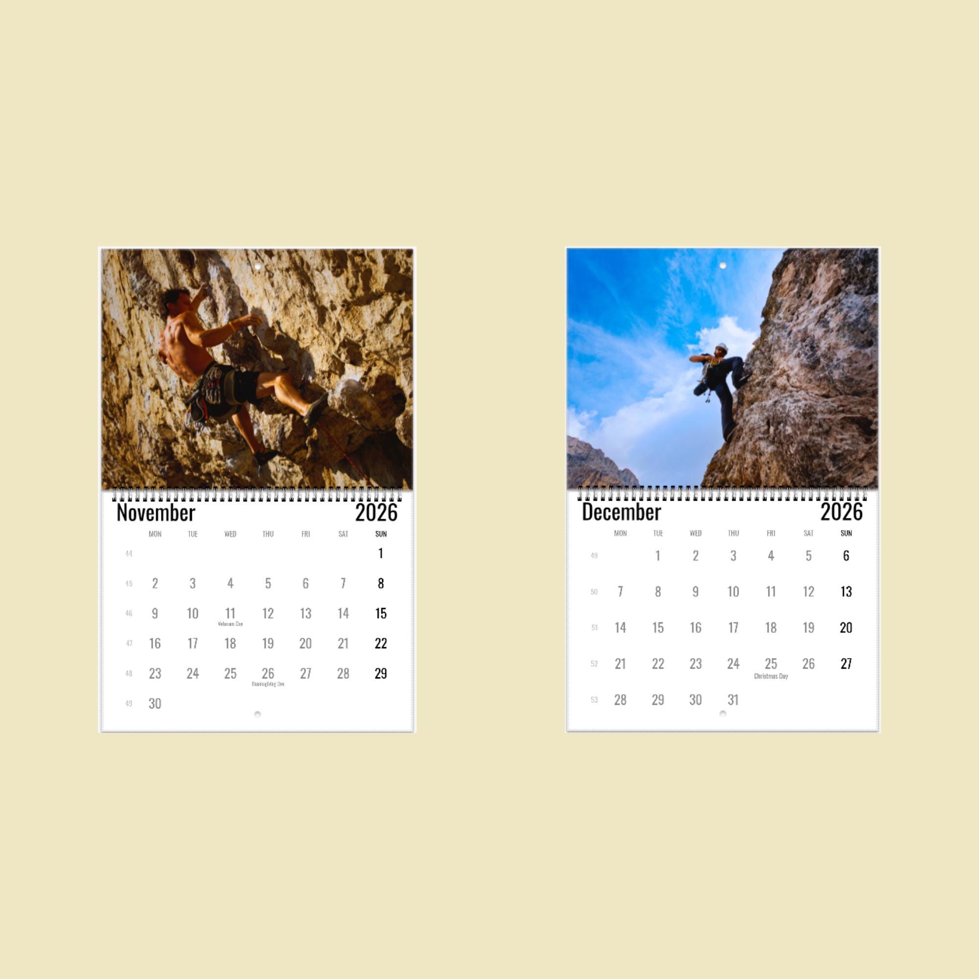 Rock Climbing Wall Calendar 2026 - Etsy