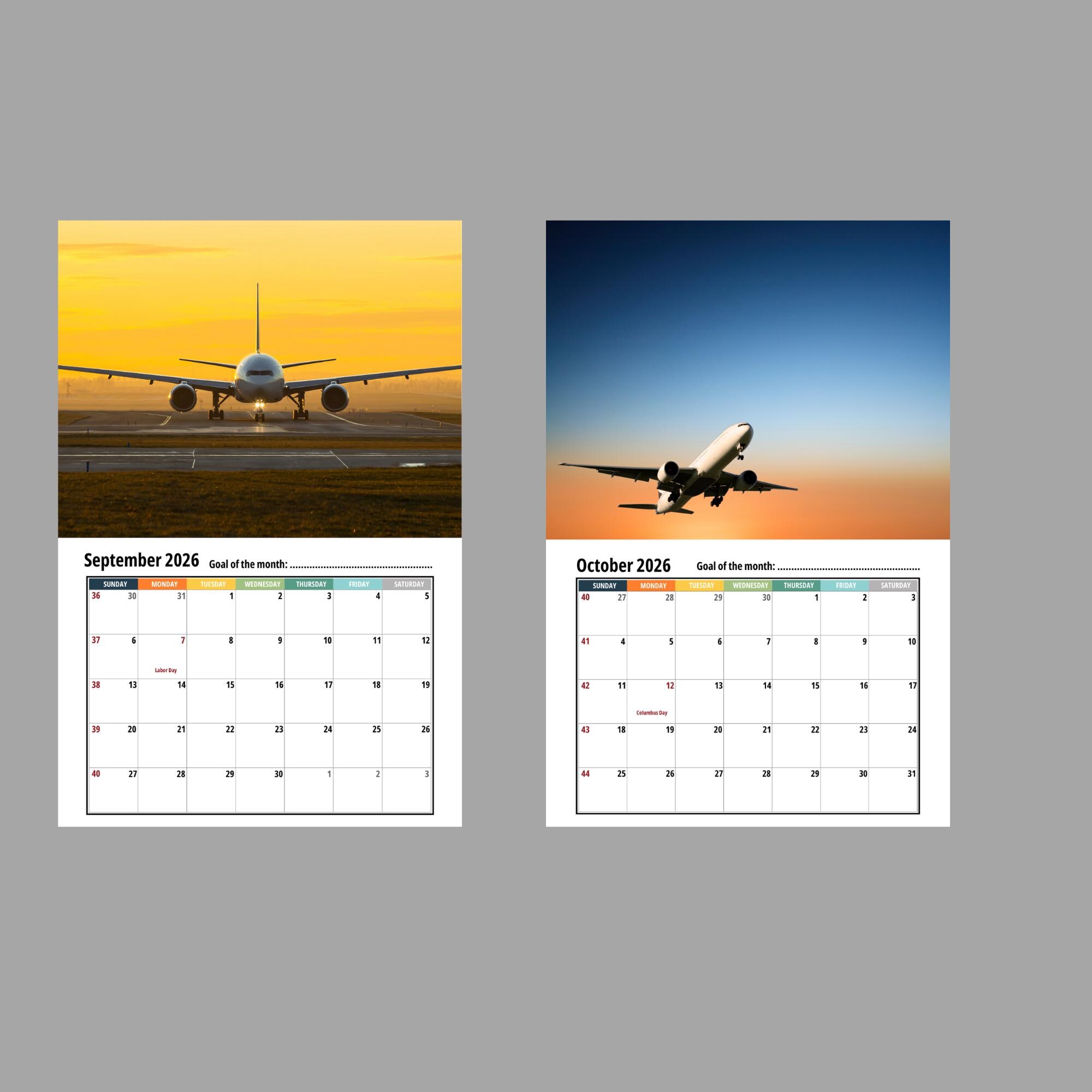 Aircraft Wall Calendar 2026 - Etsy