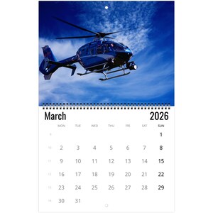 Helicopter Wall Calendar 2026 - Etsy