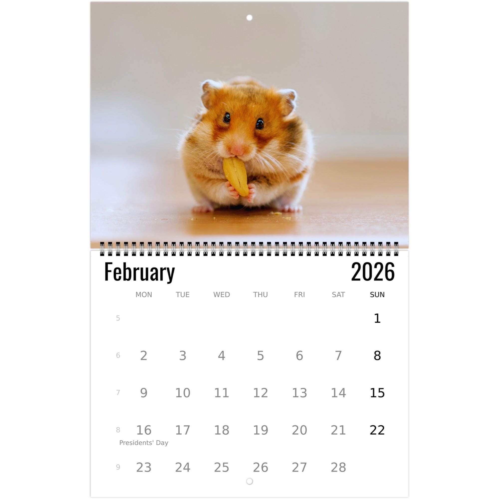 Hamster Wall Calendar 2026 - Etsy